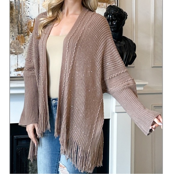 Sweaters | Last One Knitted Long Sleeve Textured Line Pattern Cardigan ...